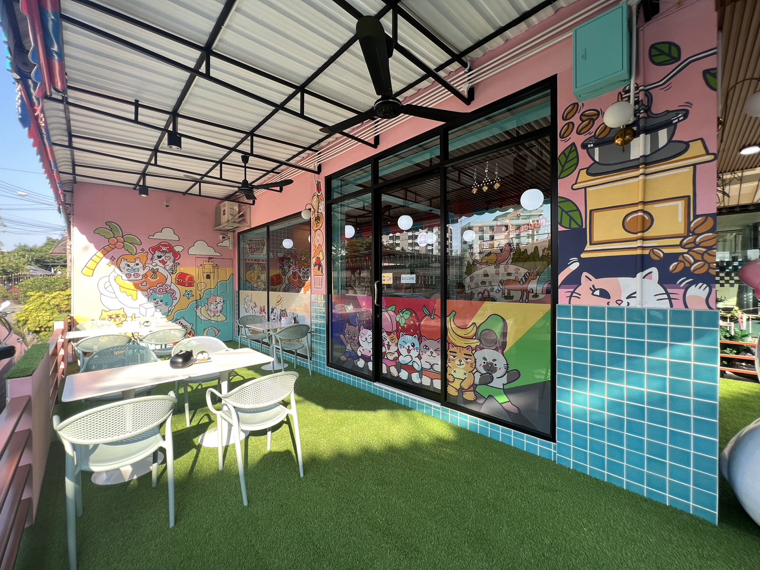 Let's go take a photo. A bright cafe in Soi Sodsai, Mae Dooza, not a ...